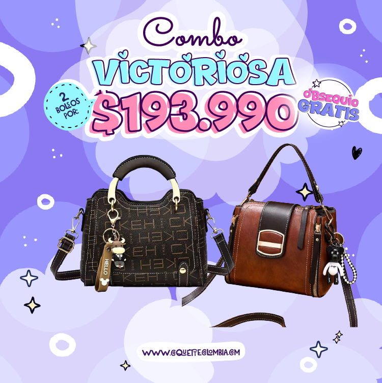 Combo Victoriosa 2 Bolsos REF. 3448 – Coquette Colombia